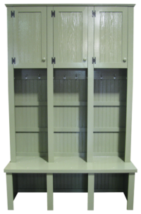 Custom Three Locker & Bench Combo – Sawdust City Custom Furniture