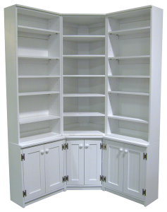 Custom Corner Bookshelf Unit – Sawdust City Custom Furniture